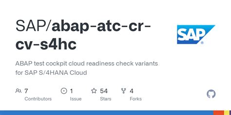 GitHub SAP Abap Atc Cr Cv S4hc ABAP Test Cockpit Cloud Readiness