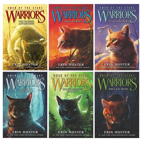 Warrior Cats By Erin Hunter Series 4 Omen Of The Stars 6 Books Collec — Books2door