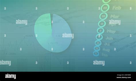 Image Of Statistical Data Processing Against Blue Gradient Background