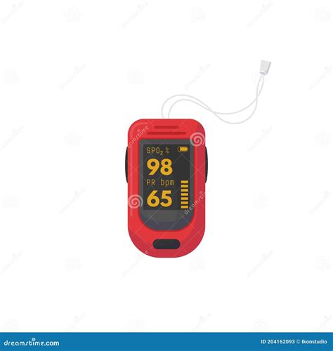 Pulse Oximeter Device Stock Vector Illustration Of Machine 204162093