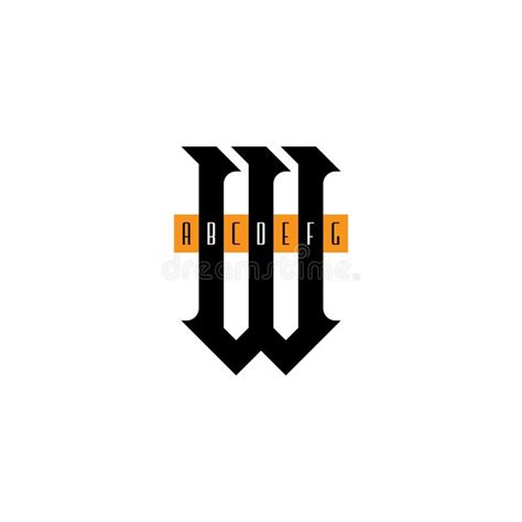 The Concept of a Logo with the Letter W. Emblem, Logotype or Monogram ...