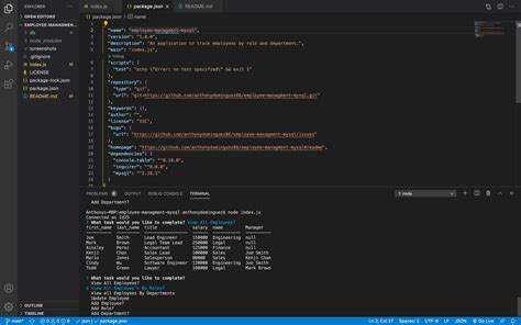 Github Anthonydominguez Employee Management Mysql An Application To Track Employees By Role