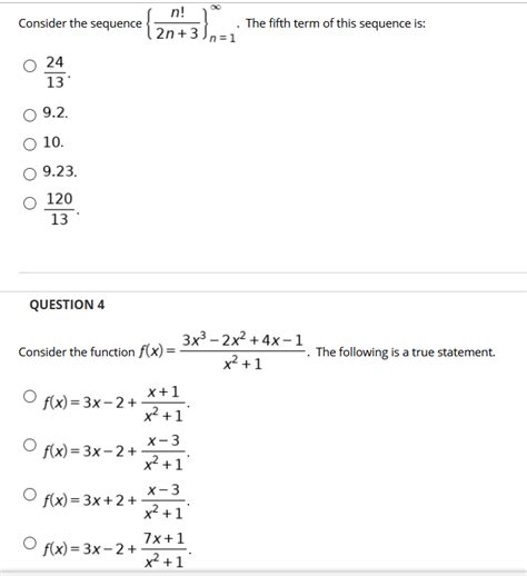 solved n 쁺 consider the sequence {2n 3 the fifth term of
