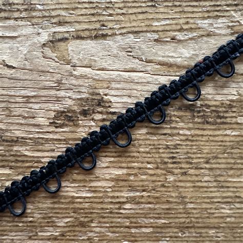 Elastic Button Looping Black Haberdashery The Stitchery Lewes
