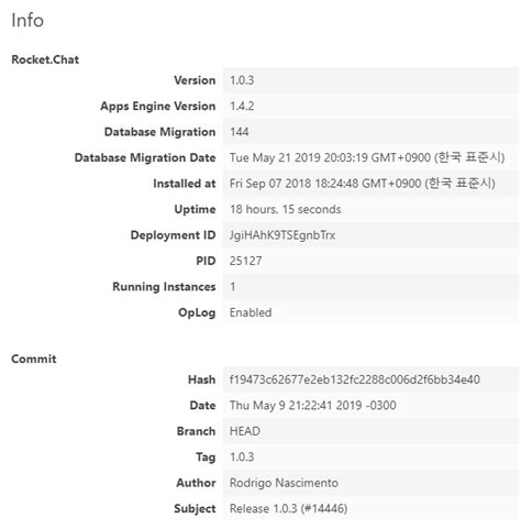 Upgrade Issue · Issue 14585 · Rocketchatrocketchat · Github