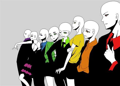Group Base Drawing Base Drawings Anime Poses Reference