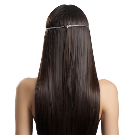 Premium Photo Elegant Sleek Straight Hair For Women Long Straight