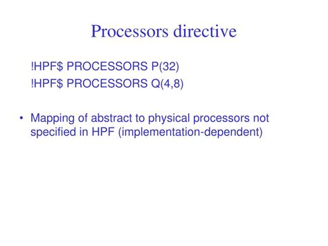 Ppt High Performance Fortran Hpf Powerpoint Presentation Free