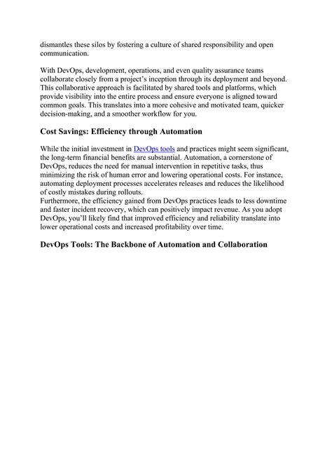 The Impact Of Devops On Business The Enterprise World Pdf