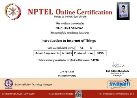 Srinivas Naidhana On Linkedin Nptel Internetofthings