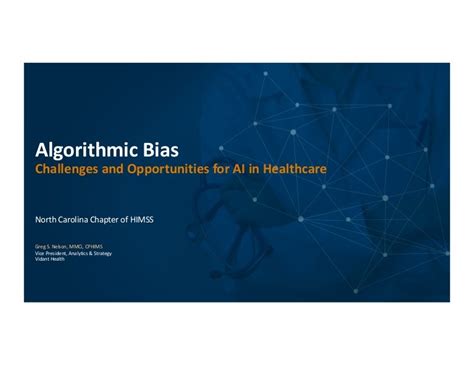 Algorithmic Bias Challenges And Opportunities For Ai In Healthcare
