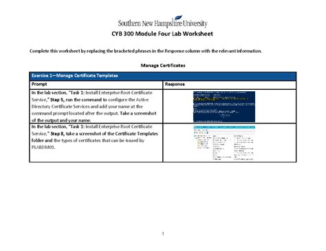 CYB Mod Lab Richard Renault CYB Module Four Lab Worksheet Complete This Worksheet