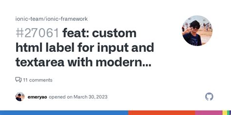 Feat Custom Html Label For Input And Textarea With Modern Form Syntax