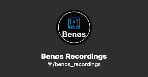 Benøs Recordings Twitter Instagram Facebook Tiktok Linktree
