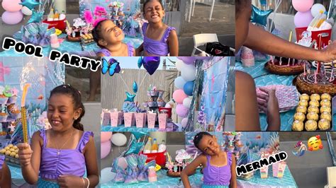 Mermaid Pool Party 🧜🏻‍♀️ My 7th Birthday Youtube