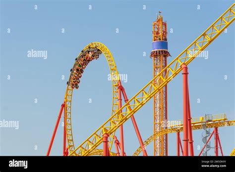Roller Coaster Up Down Turn And A Passing Loop Feint Spiral Train Of