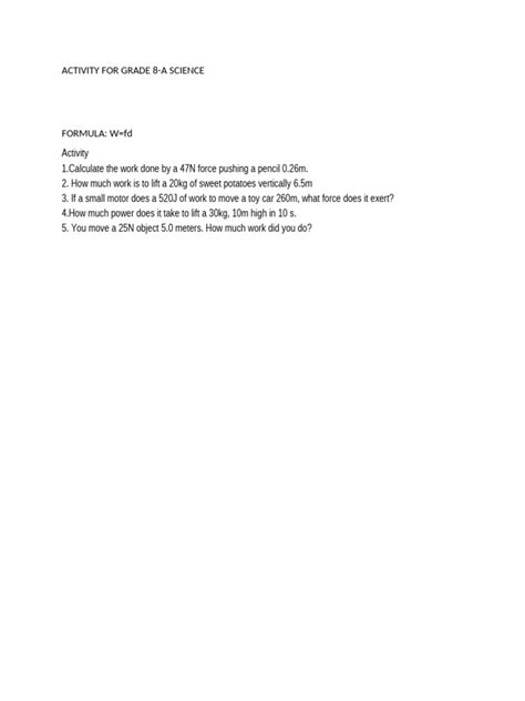 Activity For Grade 8 Sci Pdf