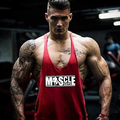 Muscleguys Brand Fitness Mens Bodybuilding Stringer Tank Tops Gyms Clothing Sportswear Crossfit