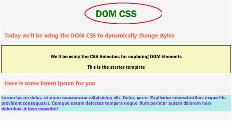 Javascript Dom Css