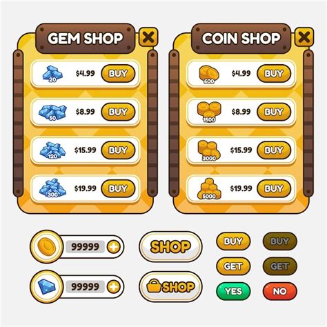 Premium Vector Vector Game Template Gui Kit