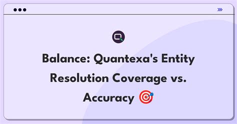 Quantexa Entity Resolution Tradeoff Product Strategy Case Nextsprints