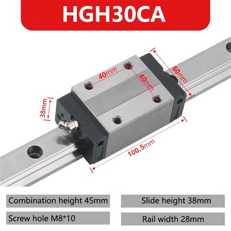 Low Noise Linear Guide Hgh30ca Bearing Rail Replaceable Hiwin Linear Motion Guideway