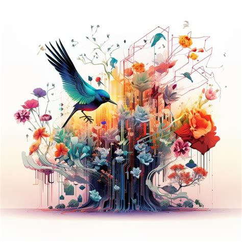 Premium Ai Image Vibrant And Dynamic Tech Ecosystem