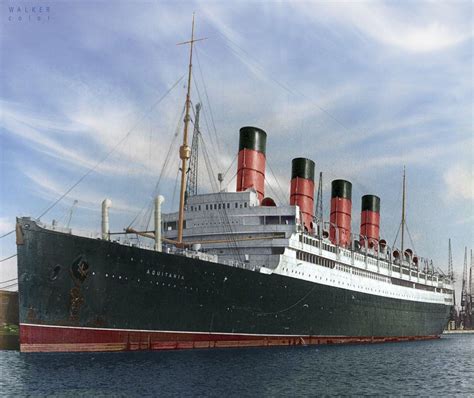 The Rms Aquitania The Last Surviving Four Funnelled Ocean Liner In