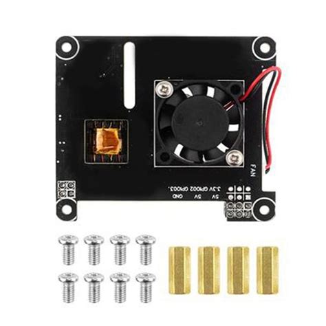 For Raspberry Pi 4 Poe Hat With Cooling Fan Power Over Ethernet Module