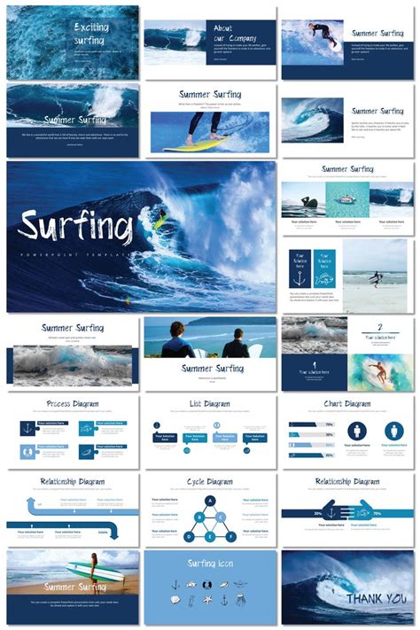 Surfing PowerPoint Templates Presentation Layout Powerpoint Slide Designs Presentation Design