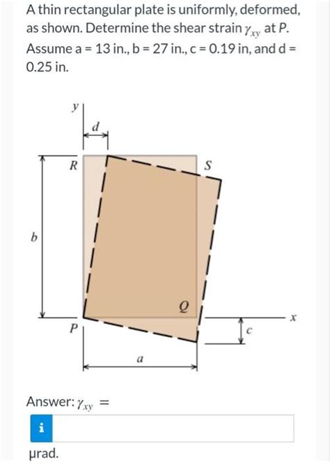 solved a thin rectangular plate is uniformly deformed as