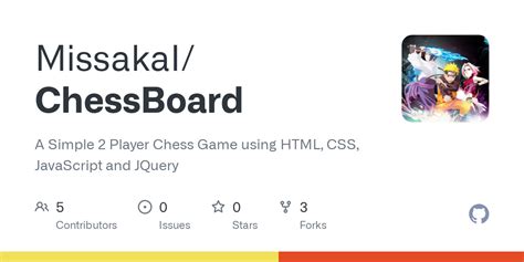 Github Missakai Chessboard A Simple Player Chess Game Using Html Css Javascript And Jquery