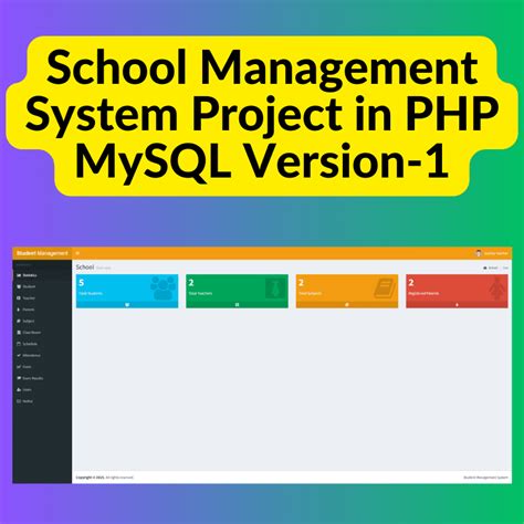 School Management System Project In Php Mysql Version 1 Projectworlds