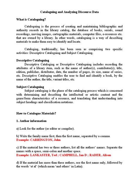 Cataloguing And Analyzing Discourse Data File Pdf Cognitive Science