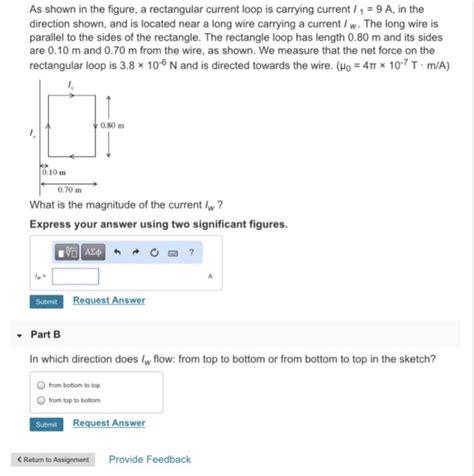 solved as shown in the figure a rectangular current loop is