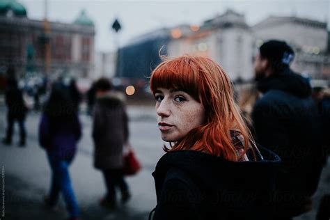 Portrait Of A Young Redhead Woman By Stocksy Contributor Boris