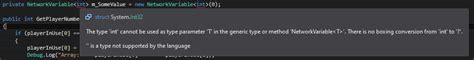 Cant Declare Networkvariable Unity Engine Unity Discussions