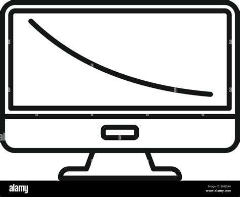 Business Monitor Icon Outline Vector Computer Pc Display Desktop Stock Vector Image And Art Alamy