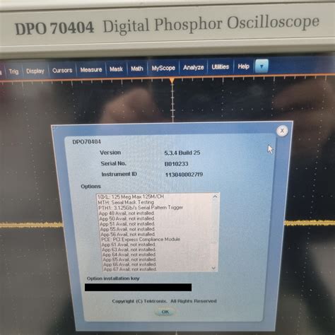 Tektronix Dpo70404 4 Ghz Digital Phosphor Oscilloscope 10xl Mth Pth1 Pce Dje Ebay