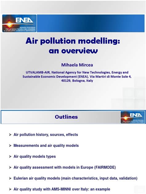 Air Pollution Modelling An Overview Pdf