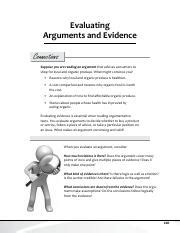 Evaluating Arguments And Evidence Pdf Evaluating Arguments And
