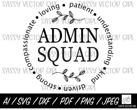 Admin Squad Svg Administrative Assistant Svg Admin Assistant Svg Admin Professional Svg