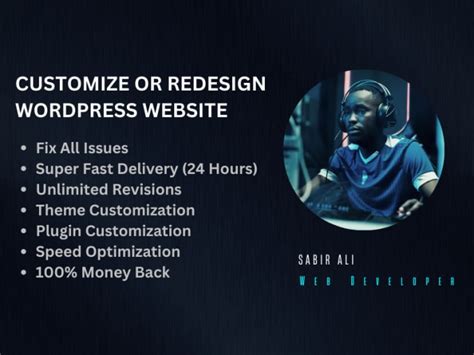 Design Redesign Fix Issues Edit Clone Copy Or Revamp Wordpress Websit By Sabirkyousaf Fiverr