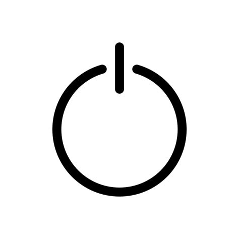Shutdown Button Power Off Key Icon In Line Style Design Isolated On