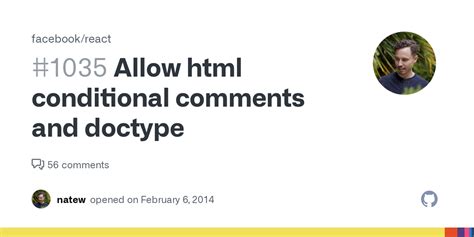 Allow Html Conditional Comments And Doctype · Issue 1035 · Facebook