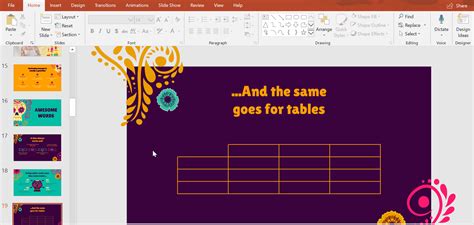 how to create and format tables in powerpoint tutorial