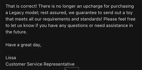 FYI For Anyone Planning A Custom Order Got Confirmation That There Is No Upcharge For Legacy