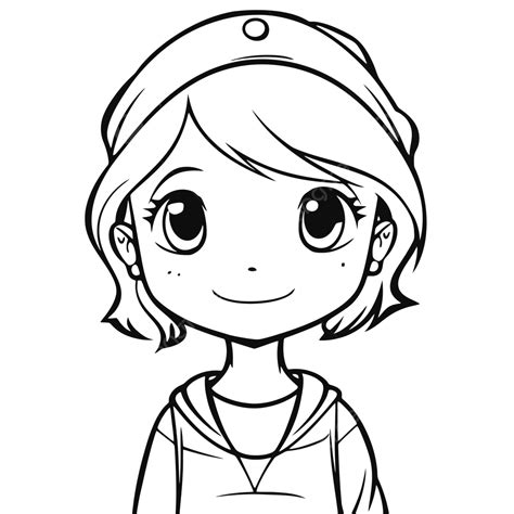 Girl Wearing A Hat Sketch At Julian Mcneil Blog