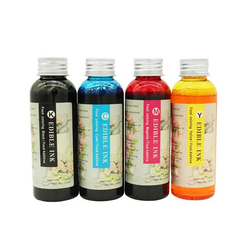 식용 잉크 새로운 4 색 Cmyk 캐논 엡손 데스크탑 잉크젯 프린터 케이크 초콜릿 커피 및 식품 프린터edible Ink