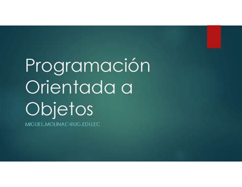 Variables De Un Número Programación Orientada A Objetos Miguelugedu Java Es Un Lenguaje